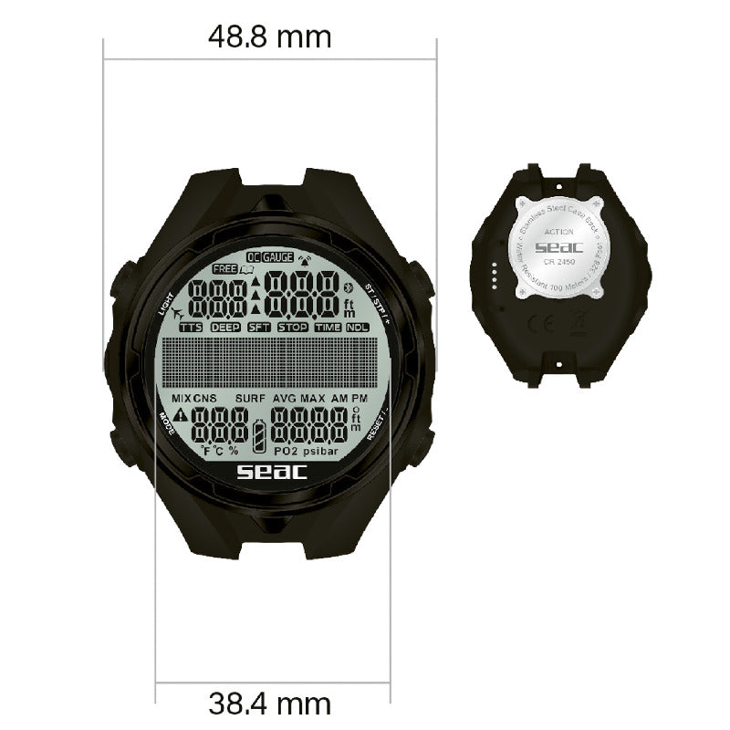 Seac Action HR Dive Computer with Free Drybag