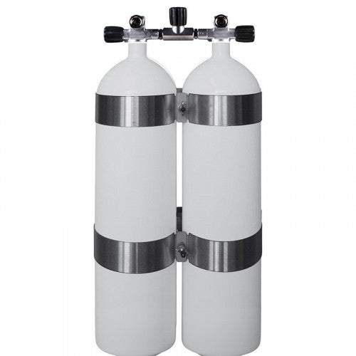 BtS Twinset Cylinders with OMS Bands / Dive Manchester